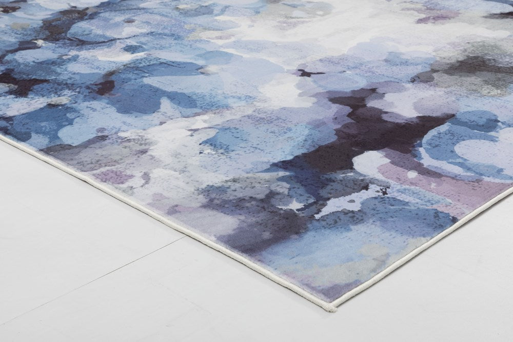 Nelly Soft Faux Fur Blossom Ice Blue Rug – Lost Design Society