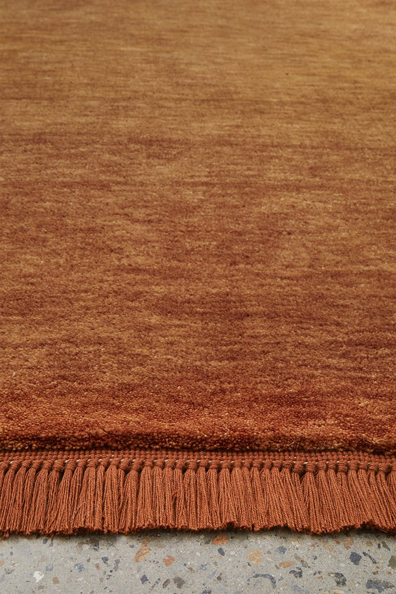 Hand-Loomed Terracotta Tassel Wool Rug – Lost Design Society