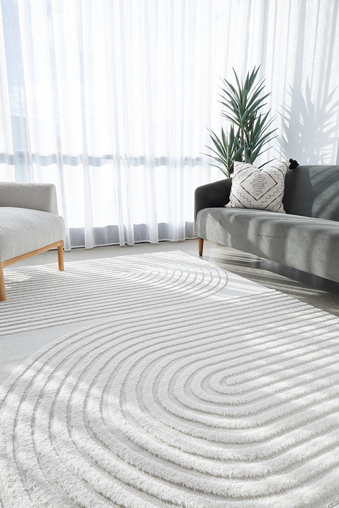 Astria White Arch Texture Rug – Lost Design Society