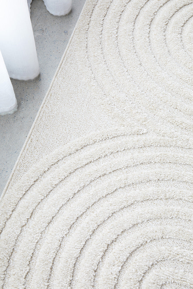 Astria White Arch Texture Rug – Lost Design Society Rugs