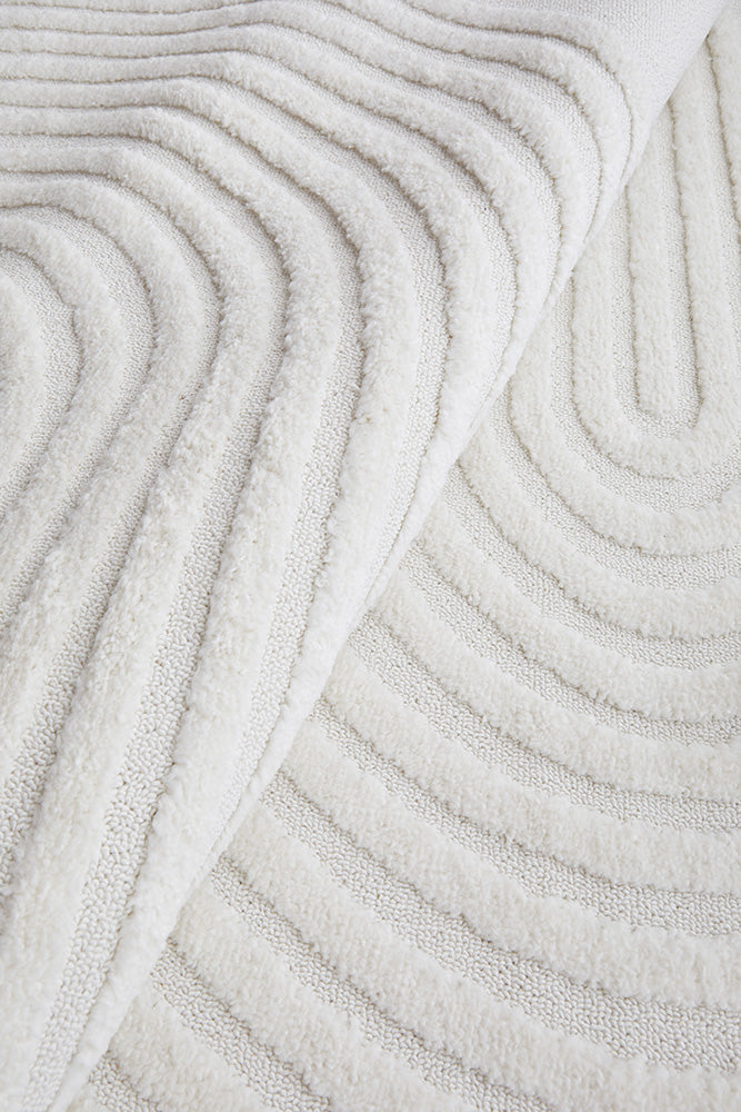 Astria White Arch Texture Rug – Lost Design Society Rugs