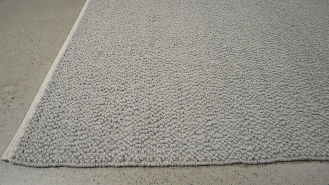 Loop Grey Wool Blend Boucle Rug – Lost Design Society
