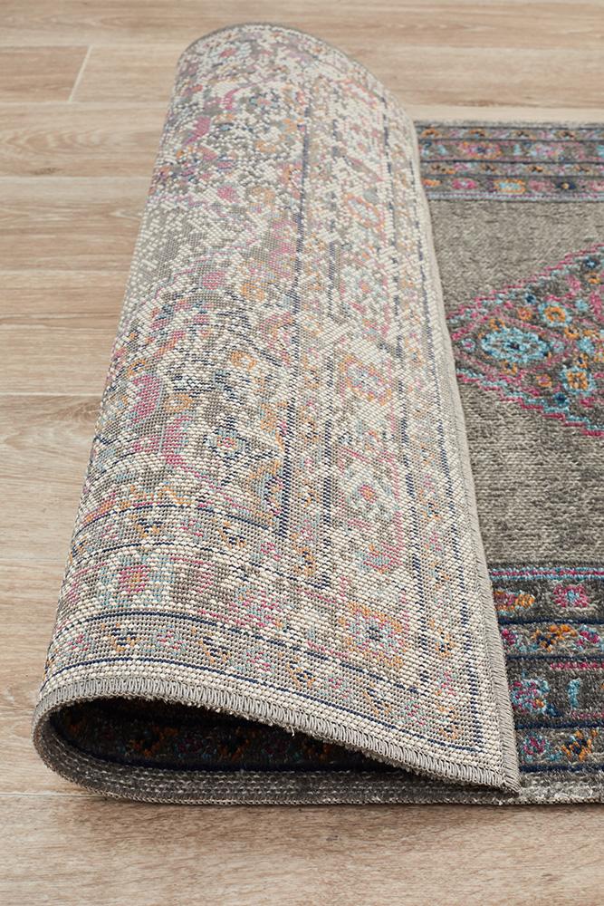 Vintage Distressed Eternal Diamond Grey Rug – Lost Design Society