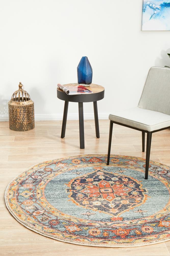 Estate Tope Rust Round Transitional Rug – Lost Design Society Rugs