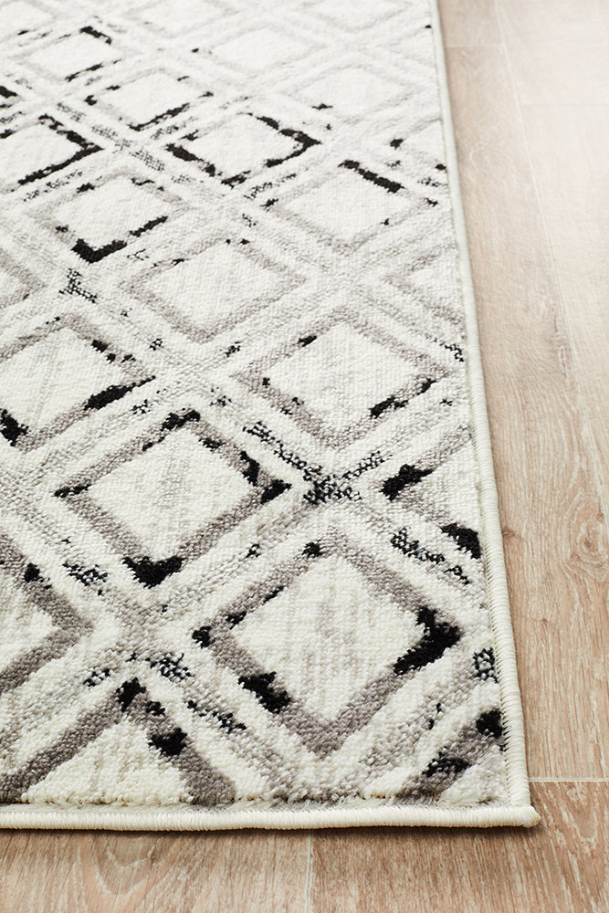 Cosmo Black and White Transitional Rug – Lost Design Society