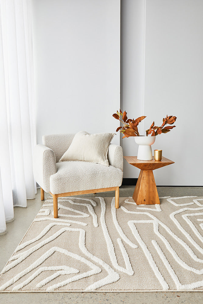 Asta Abstract Natural Rug – Lost Design Society